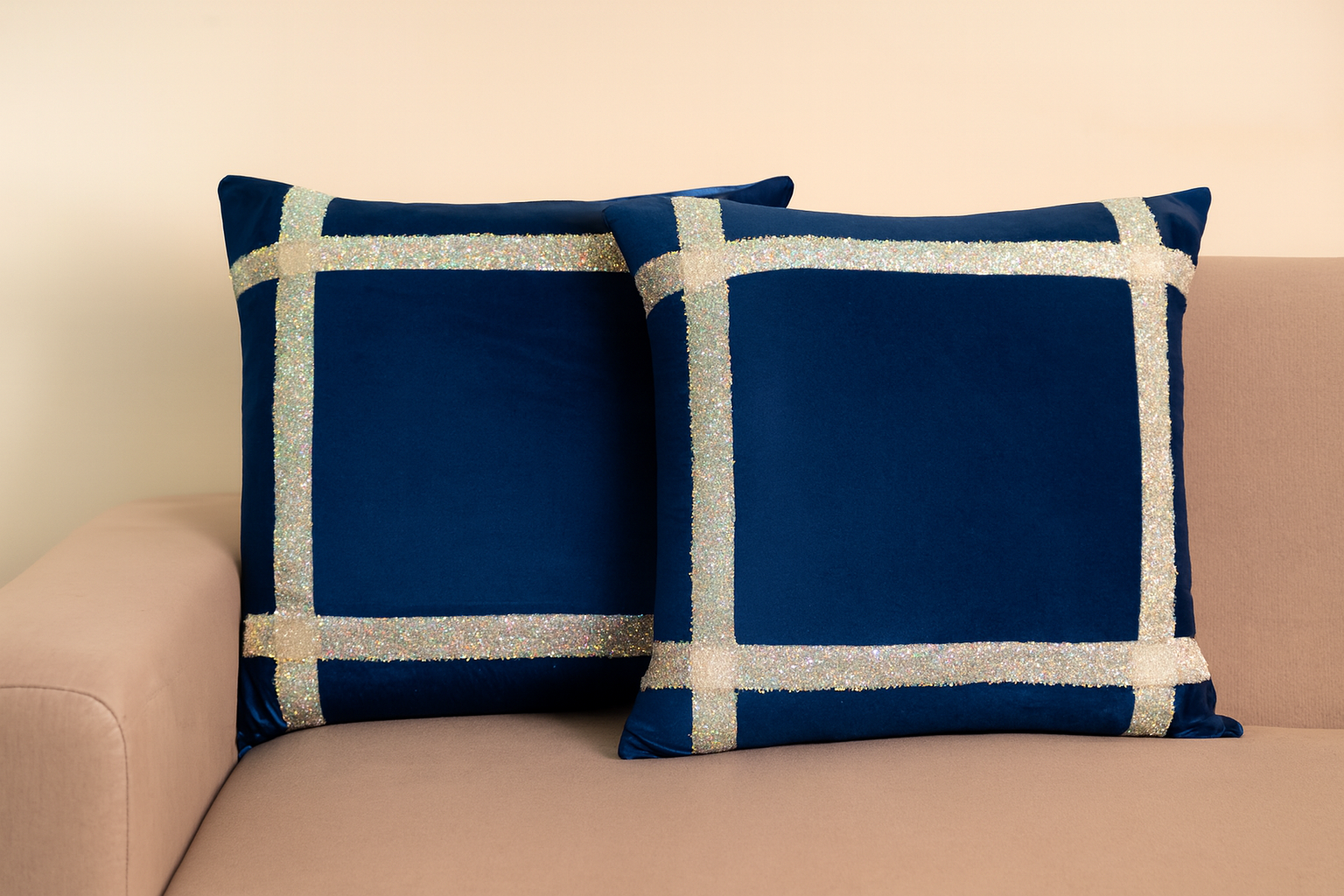 Cushion Cover Set of 5 – Glitter Border – Mirana Decoor
